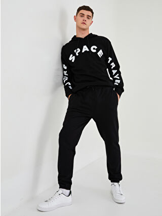 XSIDE - XSIDE Siyah Standart Kalıp Erkek Kalın Jogger Eşofman Altı ...