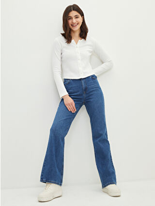 LCW Jeans Farmerke sa visokim strukom Mars Flare za Žene -S2CT06Z8-507 - LC Waikiki