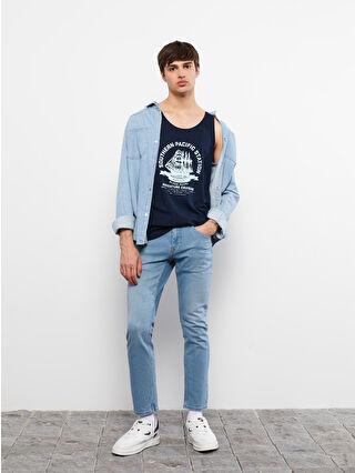 XSIDE Crew Neck Printed Jersey Men's Sleeveless T-Shirt -S2GV07Z8-HRZ ...