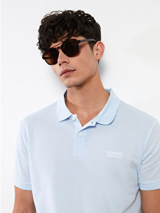 XSIDE Mavi Polo Yaka Kısa Kollu Erkek Tişört - S2H520Z8-G8J | LCW