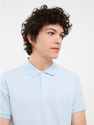 Mavi Polo Yaka Kısa Kollu Pike Erkek Tişört - S2M557Z8-S5W | LCW