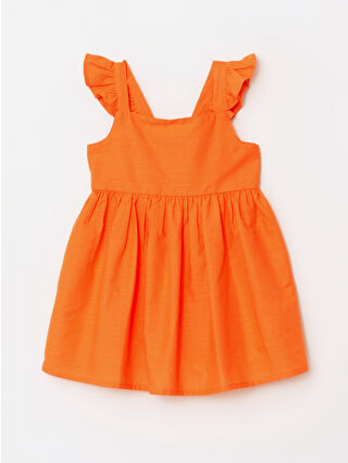 Turuncu Kare Yaka Askılı Basic Kız Bebek Elbise - S2NY55Z1-GKT | LCW