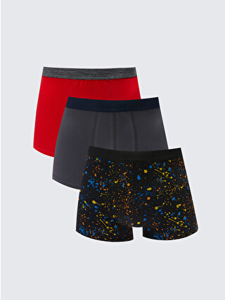 Standard Fit Cotton Flexible Men's Boxer 3-Piece -S3AR33Z8-M0T - LC Waikiki