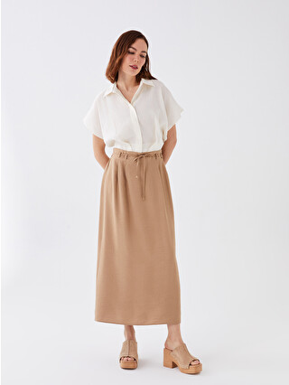 Elasticated Waist Loose Fit Women's Skirt -S3GI50Z8-KVB - LC Waikiki