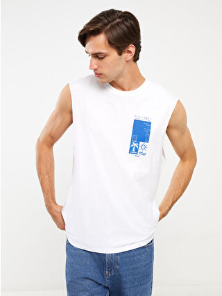 XSIDE Crew Neck Printed Jersey Men's Sleeveless T-Shirt -S3L514Z8-Q6K ...