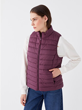 LCWAIKIKI Classic Women's Funnel Neck Plain Puffer Gilet - W30780Z8-HQ4 ...