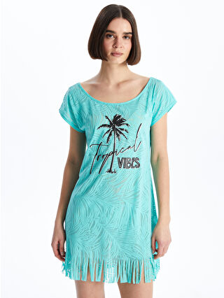LCW DREAM Slash Neck Women's Beach Dress -S42585Z8-Q0S - LC Waikiki