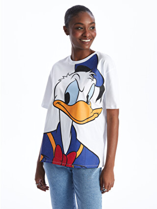LCW Vision Tricou Lejer Supradimensionat pentru Femei cu Guler Rotund ...