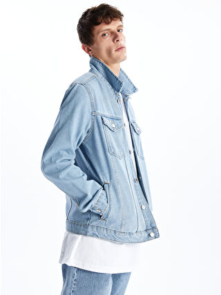 LCW Jeans Standard Fit Men's Denim Jacket -S4GN83Z8-311 - LC Waikiki