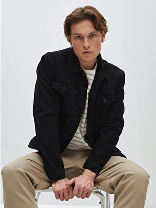 XSIDE Standard Fit Men's Denim Jacket -S4IH45Z8-326 - LC Waikiki