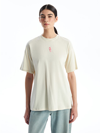 LCW Modest Crew Neck Short Sleeve Women's T-Shirt - S4J971Z8-FF5 - LC ...