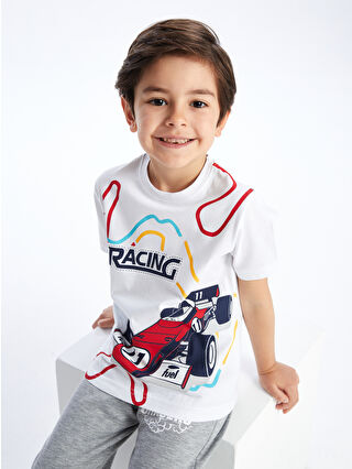 Calimera Kids Beyaz Bisiklet Yaka Erkek Çocuk Tişört - S4KQ12Z4-J5E | LCW