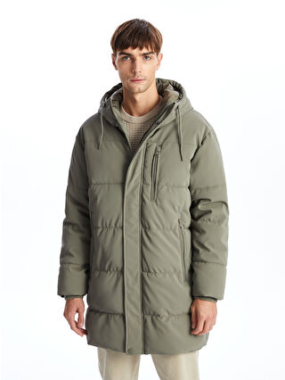 LCW Vision Standard Fit Hooded Men's Puffer Coat -W4DP02Z8-DYG - LC Waikiki