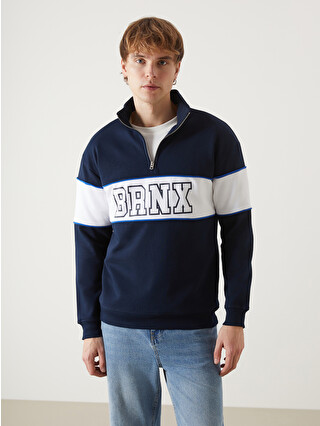 LCW Vision Sweatshirt Imprimé à Manches Longues pour Hommes avec Col ...