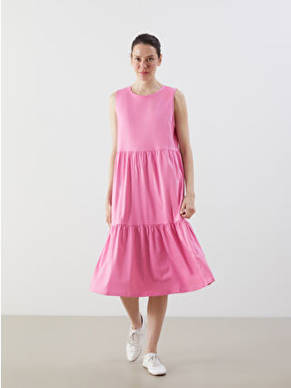LCW Comfort Woman PINK Dress -S56017Z8-GGC - LC Waikiki