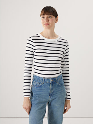 LCWAIKIKI Classic Body Vărgat cu Guler Rotund pentru Femei -S5AI09Z8 ...