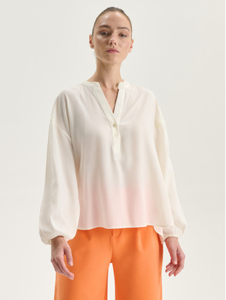 Wide Neck Plain Women's Blouse -S5H519Z8-FEW - LC Waikiki