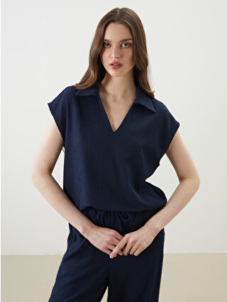 LCW Vision Woman NAVY Blouse -S5IG98Z8-HRC - LC Waikiki