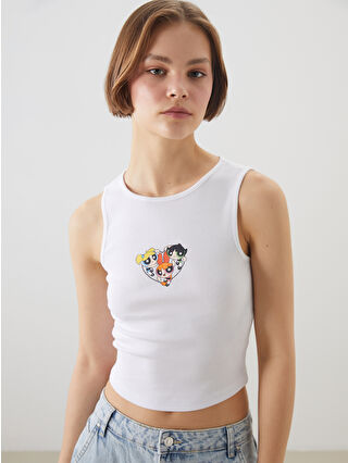 Woman WHITE Crop Top -S5OY91Z8-Q6K - LC Waikiki