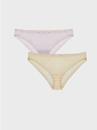 LCW Young Plain Bikini Knickers 2 Pack -S5PB93Z8-UMU - LC Waikiki