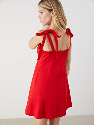 LCW Vision Woman RED Dress -S5QN56Z8-KYV - LC Waikiki