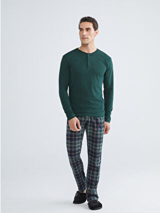 LC WAIKIKI Мужчины Зелёный Пижамный комплект - W5AQ27Z8-HJJ - LC Waikiki