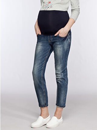 LCWAIKIKI Maternity Indigo Koyu Rodeo Jean Pantolon - 6Y5344Z8-309 | LCW