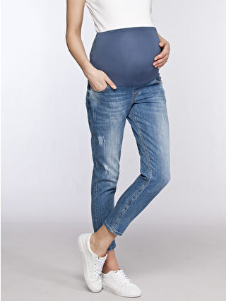 LCWAIKIKI Maternity Indigo Açık İndigo Rodeo Jean Pantolon - 6Y5344Z8 ...