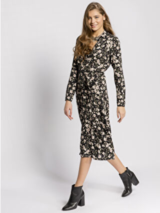 LCW Vision Siyah Baskılı Elbise - 6KI978Z8-760 | LCW