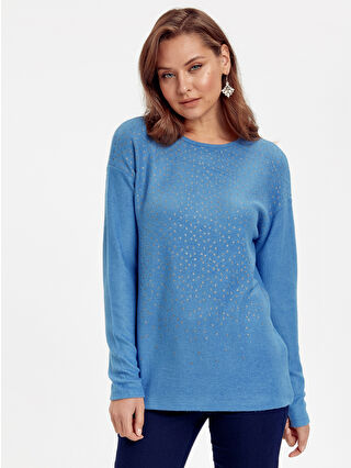 LCWAIKIKI Classic Mavi Melanj Tişört - 8WJ725Z8-DLT | LCW