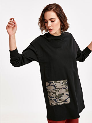 LCW Modest Yeni Siyah Tunik - 8WO593Z8-CVL | LCW