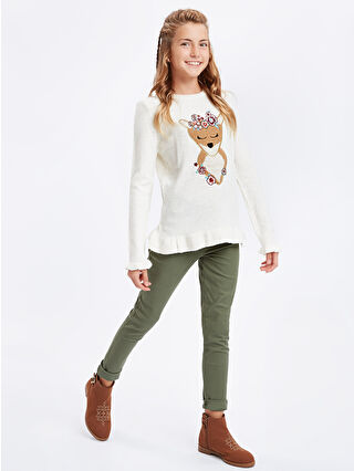 LCW Kids CRNA Džemper Devojka - 8W5739Z4-490 - LC Waikiki