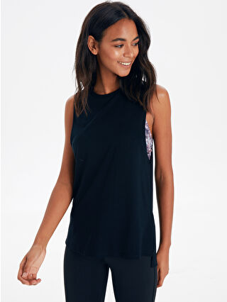 XSIDE ACTIVE Siyah Bisiklet Yaka Kolsuz Penye Kadın Atlet - 9SV321Z8 ...