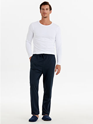 Lacivert Baskılı Pijama Alt - 9W4107Z8-LSJ | LCW