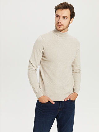 LCWAIKIKI Classic Bej Erkek Kazak - 9WV582Z8-D2Y | LCW