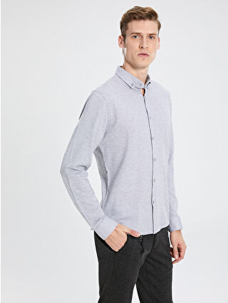 Gri Gömlek - 9WV867Z8-CTK | LCW