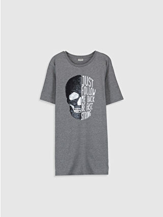 Antrasit Bisiklet Yaka Kısa Kollu Erkek Çocuk Tişört - 0S7290Z4-L8N | LCW