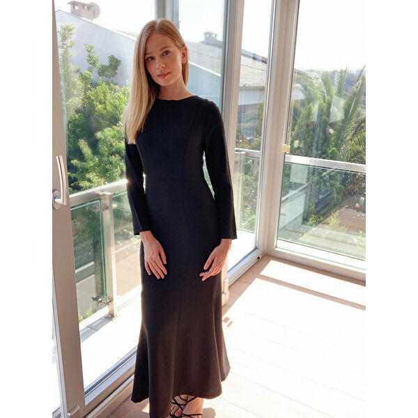 Düz Balık Model Abiye Elbise