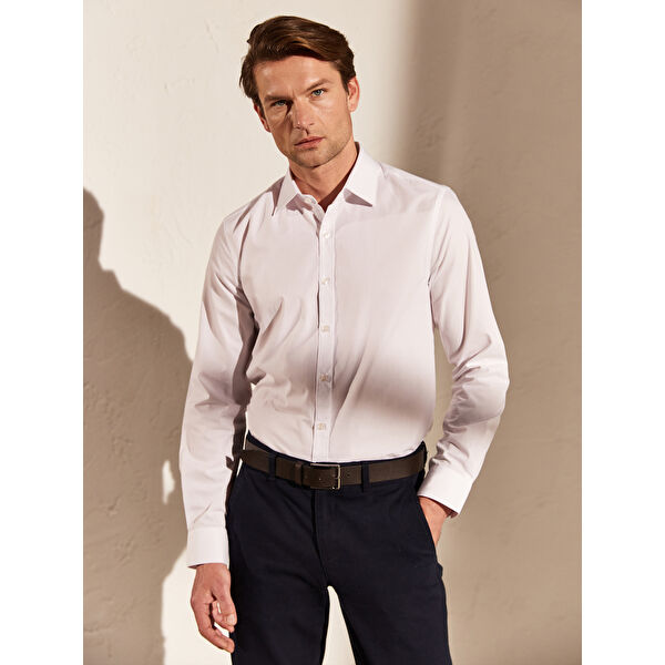 Slim Fit Uzun Kollu Poplin Erkek Gömlek Slim Fit Uzun Kollu Poplin Erkek Gömlek