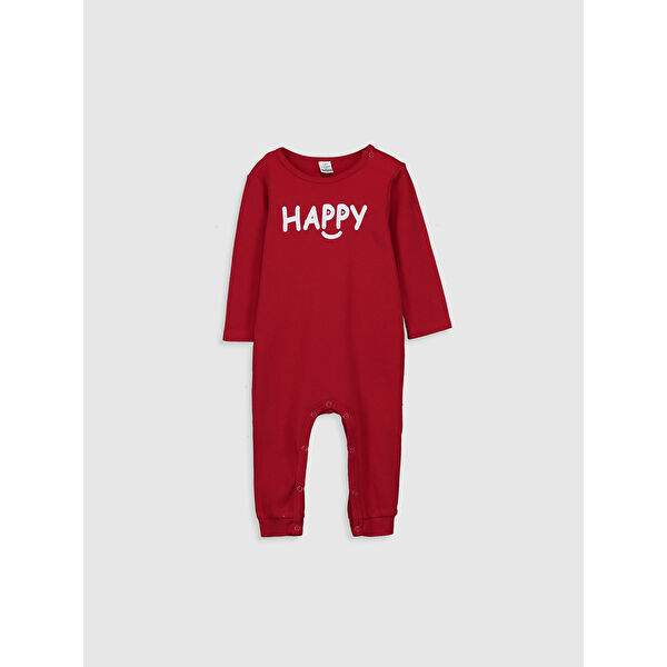 Erkek Bebek Yazı Baskılı Tulum Baba Oğul Kombini