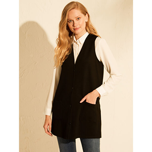 LCW BASIC V Yaka Kadın Yelek