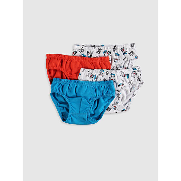 Baskılı Pamuklu Erkek Çocuk Külot 4'lü