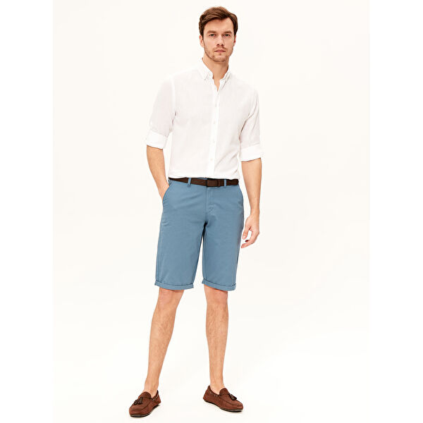 Regular Fit Gabardin Şort