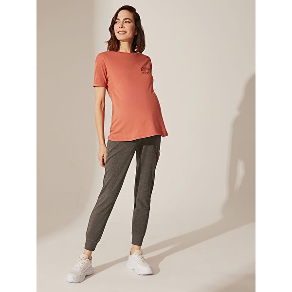 Beli Lastikli Karın Panelli Hamile Eşofman Alt