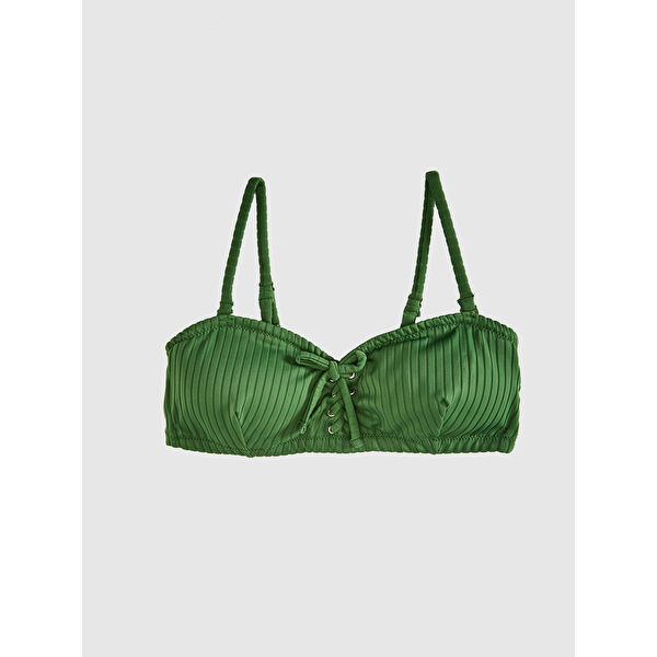 Büzgü Detaylı Bikini Üst