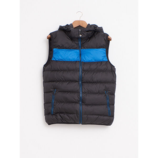 Slim Fit Kapüşonlu İnce Şişme Yelek