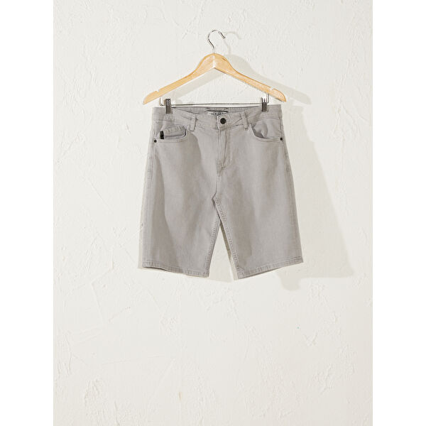 Skinny Fit Bermuda Erkek Jean Şort