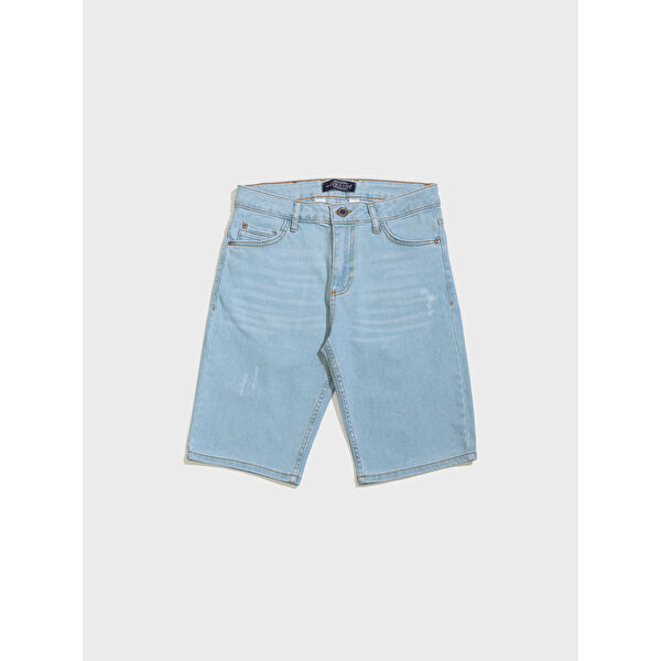 Skinny Fit Bermuda Erkek Jean Şort