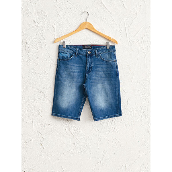Slim Fit Bermuda Jean Şort