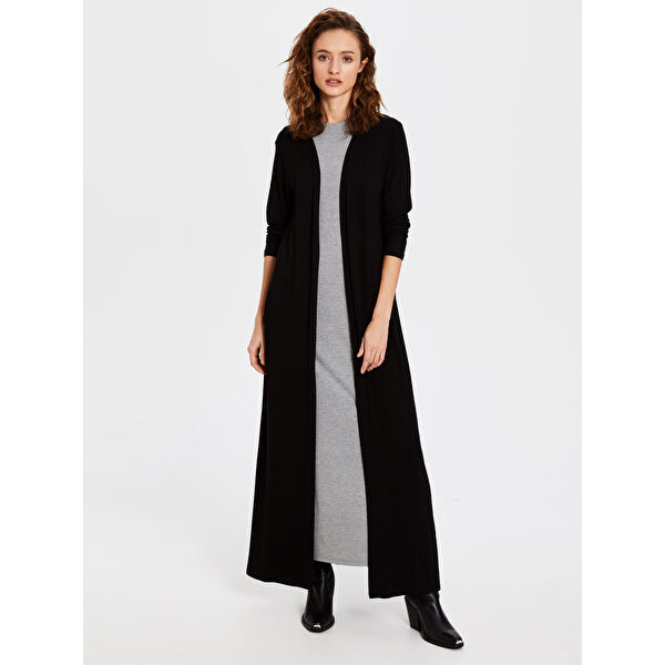 Uzun Esnek Viskon Kadın Elbise